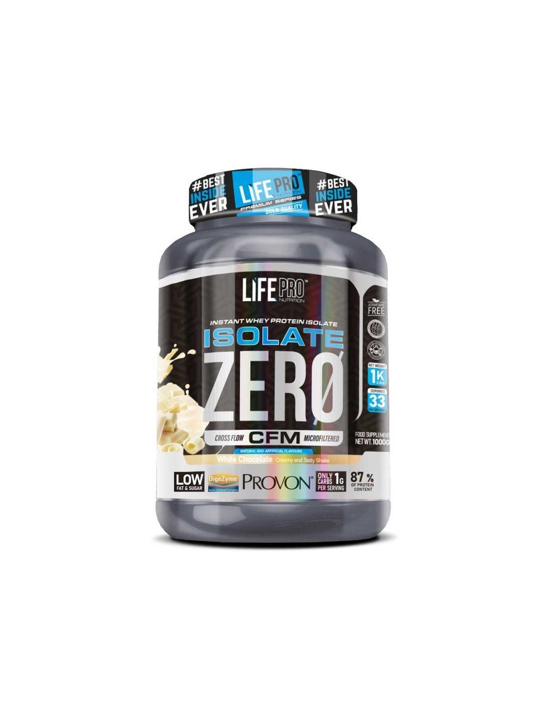 Life Pro Isolate Zero 1Kg Sabor Chocolate Belga